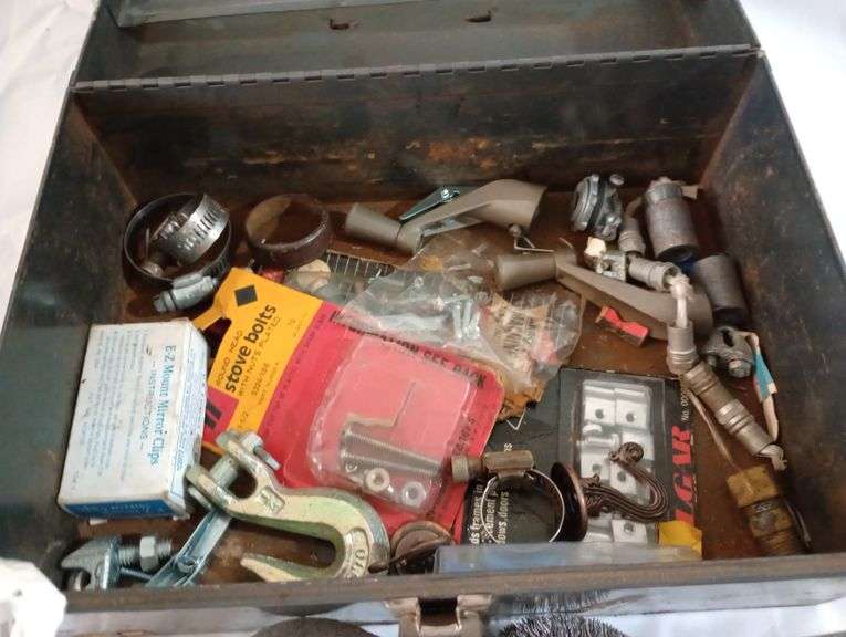 Miscellaneous items in metal box - Lil Dusty Online Auctions - All ...