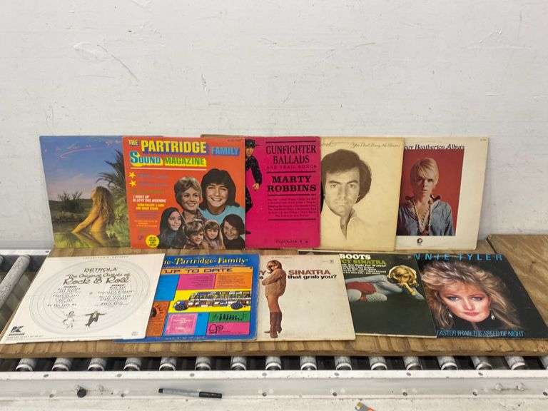 Assortment of record albums - Neil Diamond, Nancy Sinatra, Partridge ...
