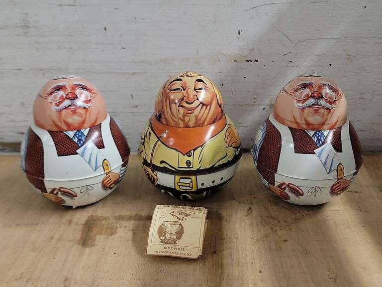Collectible Replica Antique Roly Poly Tins. 4D - Lil Dusty Online ...