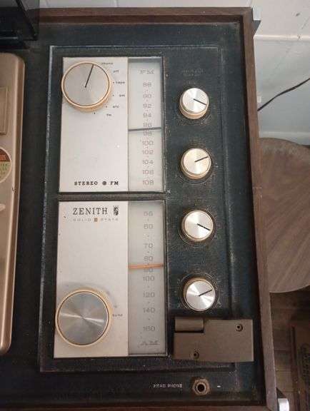 Vintage Zenith stereo record player speakers stand tested- works - Lil ...