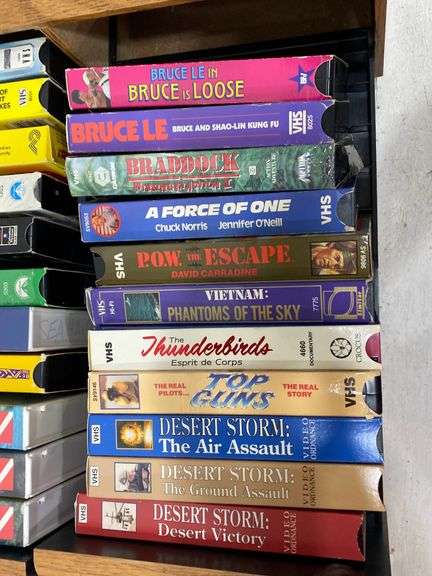 Two drawer VHS cabinet with VHS movies. 7d - Lil Dusty Online Auctions ...