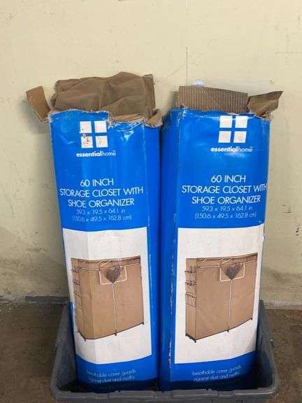 Pair of 60 inch storage closets with shoe organizers - Lil Dusty Online ...