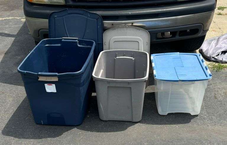 3 storage bins - Lil Dusty Online Auctions - All Estate Services, LLC