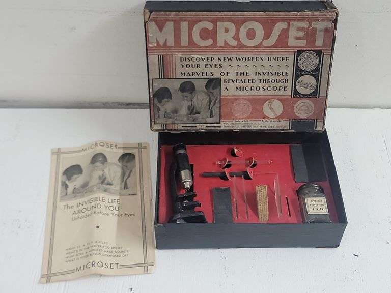 Vintage Microset Microscope Kit. 3B - Lil Dusty Online Auctions - All ...