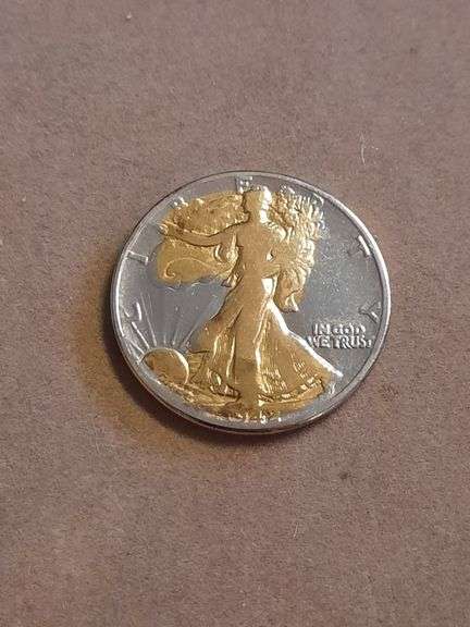 1942 Gold Enhanced Silver Walking Liberty Half Dollar - Lil Dusty ...