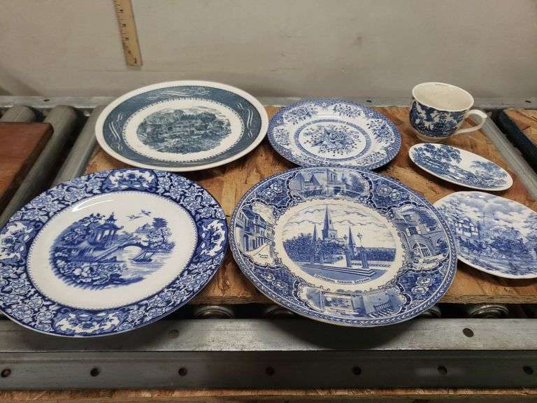 MISC. BLUE AND WHITE TRANSFERWARE. 0C - Lil Dusty Online Auctions - All ...