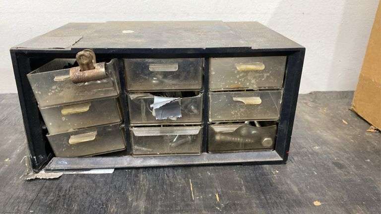 Nine drawer organizer includes contents. 2c - Lil Dusty Online Auctions ...