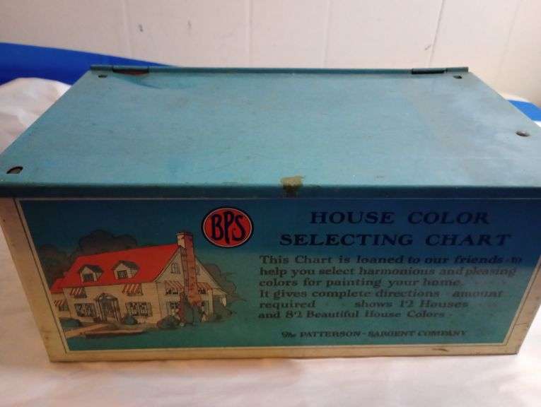 Vintage BPS House Color selecting chart metal box - Lil Dusty Online ...