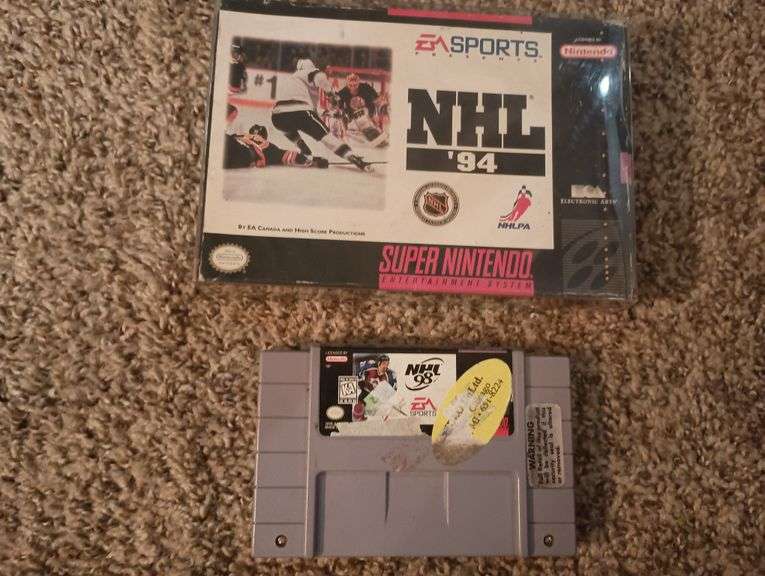 2 super Nintendo games NHL 98 & NHL 94 - Lil Dusty Online Auctions - All Estate Services, LLC