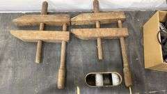 Pair of antique wood clamps. 2c - Lil Dusty Online Auctions - All ...