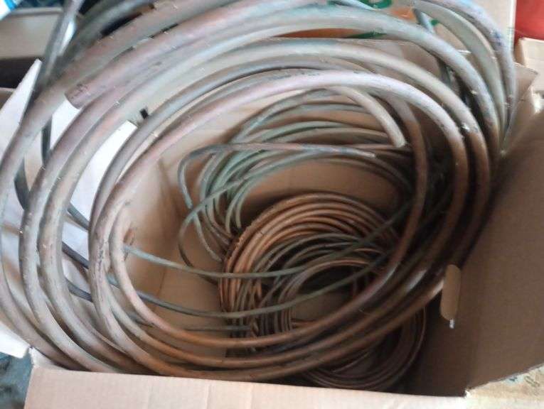 Box of copper pipes - Lil Dusty Online Auctions - All Estate Services, LLC