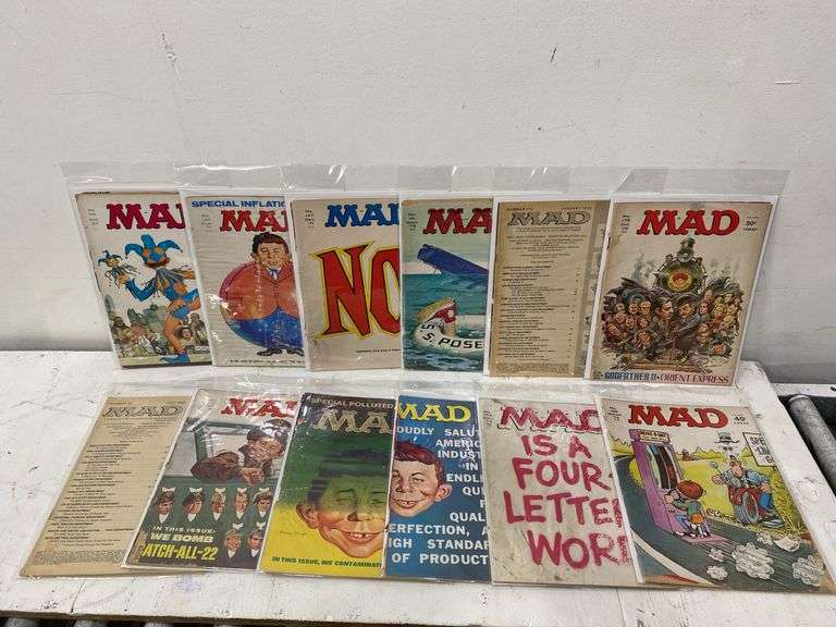 Lot of 12 vintage Mad Magazines. 2b - Lil Dusty Online Auctions - All ...