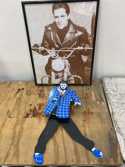 Elvis Presley clock and framed print. 2c - Lil Dusty Online Auctions ...