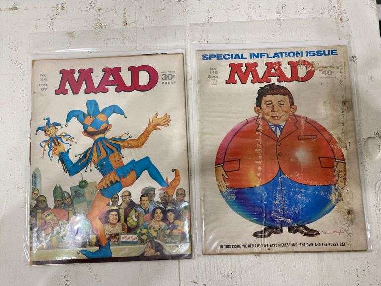 Lot of 12 vintage Mad Magazines. 2b - Lil Dusty Online Auctions - All ...