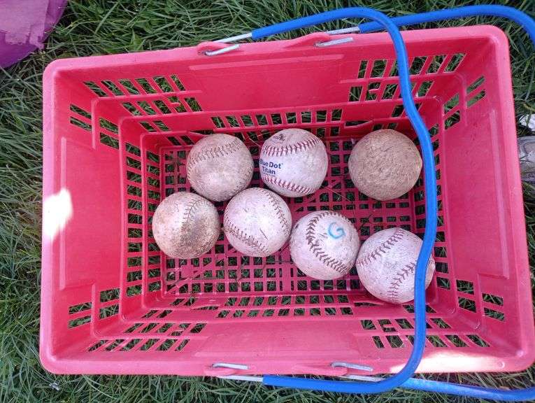 Baseballs with basket - Lil Dusty Online Auctions - All Estate Services ...