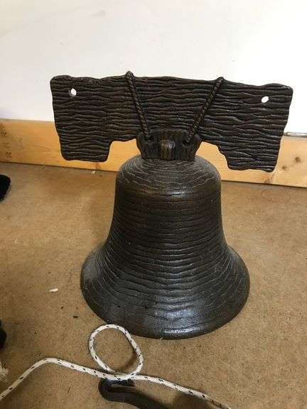 Cast Iron Heavy Large Liberty Bell - Lil Dusty Online Auctions - All ...