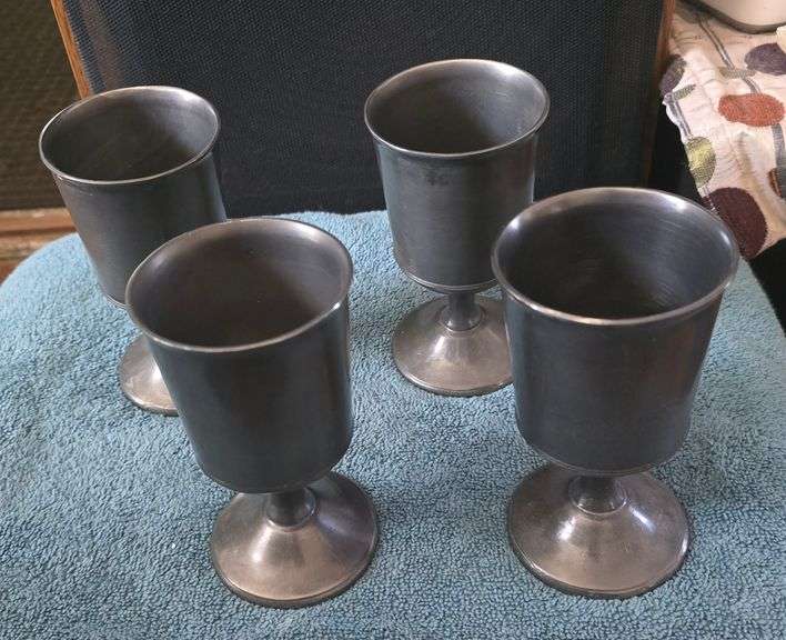 Antique Old World Pewter Goblets - Lil Dusty Online Auctions - All Estate Services, LLC