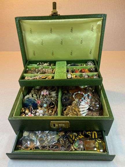 Vintage jewelry box full of jewelry to wear, repair or repurpose - Lil ...