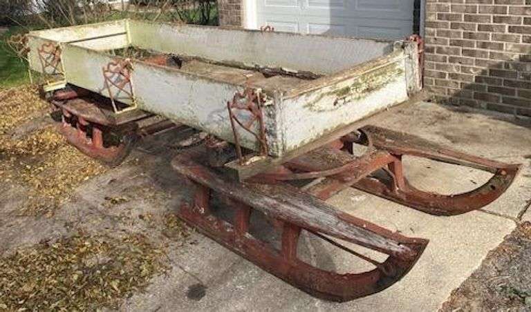 Horse Drawn Large Bob / Wagon / Sleigh and 11 Hitches / Shafts BIN ...