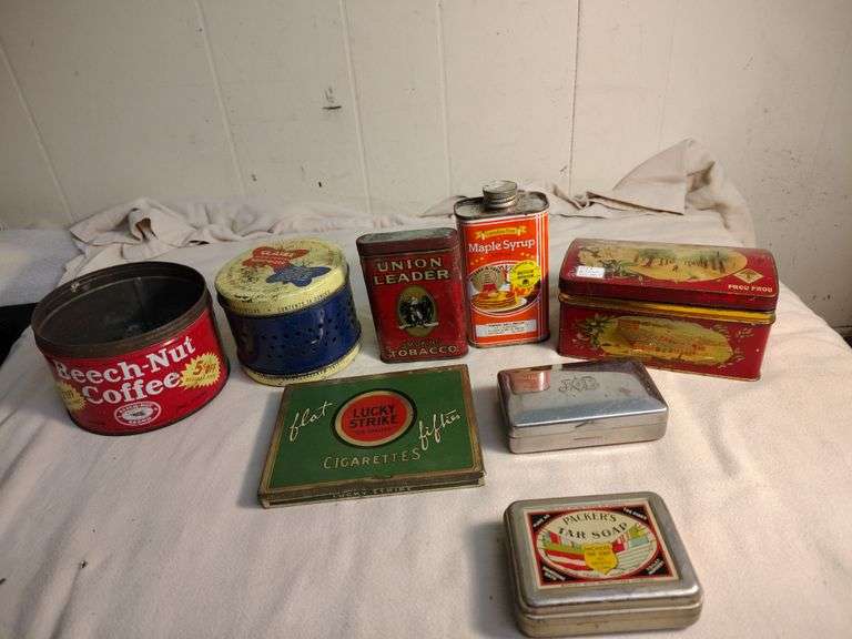 Vintage tins - Lil Dusty Online Auctions - All Estate Services, LLC