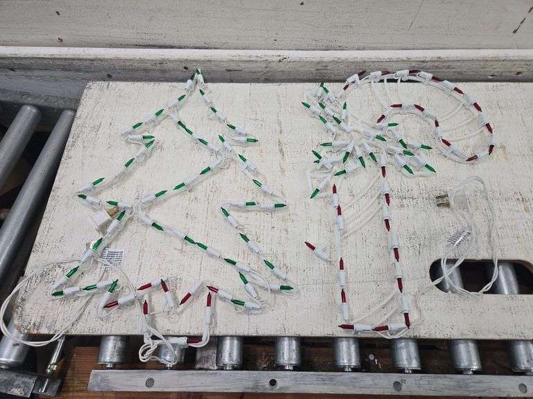 17-in. tall Light-Up Christmas Tree & Candy Cane. 7C - Lil Dusty Online ...