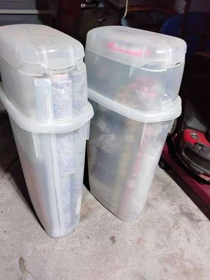 2 tall wrapping paper containers with content - Lil Dusty Online ...
