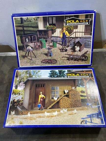 Pola-G farmyard accessories 987, chicken house 989 both NOS. 7c - Lil ...
