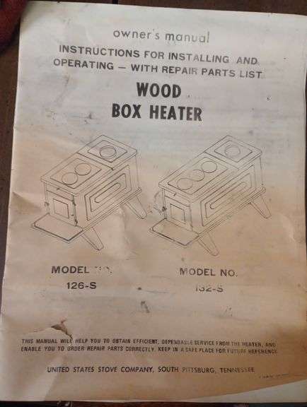 Wood Box heater new in box - Lil Dusty Online Auctions - All Estate ...