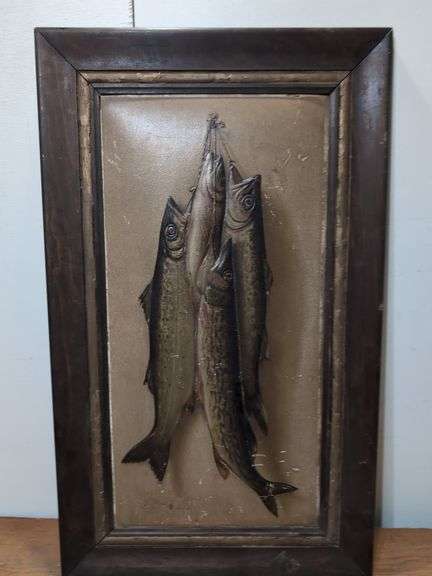 Embossed picture of fish 17" x 30". AC - Lil Dusty Online Auctions ...