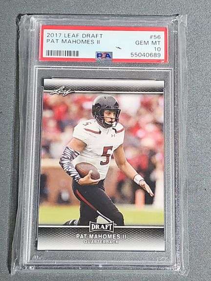 2017 Leaf Draft Pat Mahomes II PSA GEM MT 10 55040689 - Lil Dusty ...