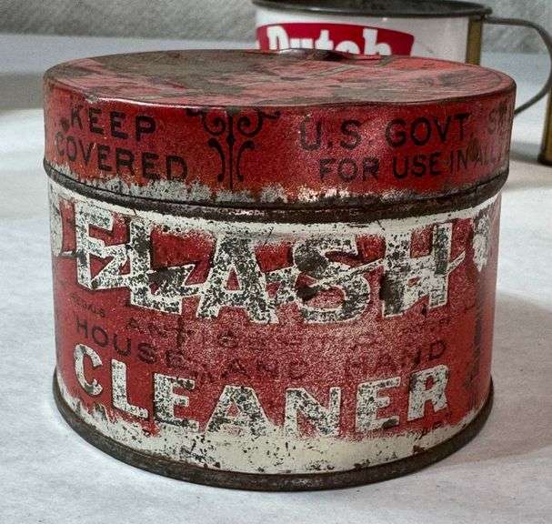 5 Vintage Tins: Cherry Growers Montmorency, Premium Saltines, Flash ...