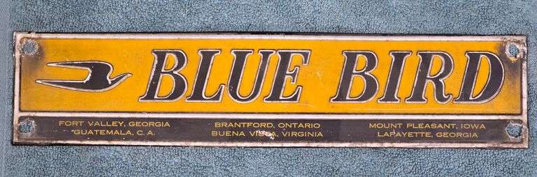 Vintage Blue Bird School Bus Emblem - Lil Dusty Online Auctions - All ...