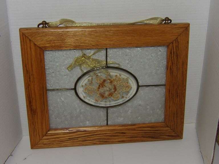 Stained Glass with Oak Frame - Lil Dusty Online Auctions - All Estate ...
