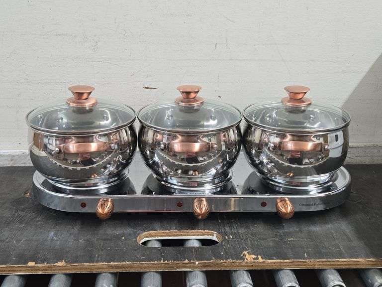 Command Performance 3 Qt. Triple Burner Buffet Set NIB - Lil Dusty ...