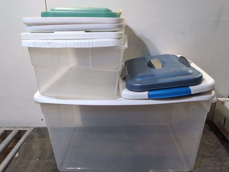 Plastic totes with extra lids. 9a - Lil Dusty Online Auctions - All ...