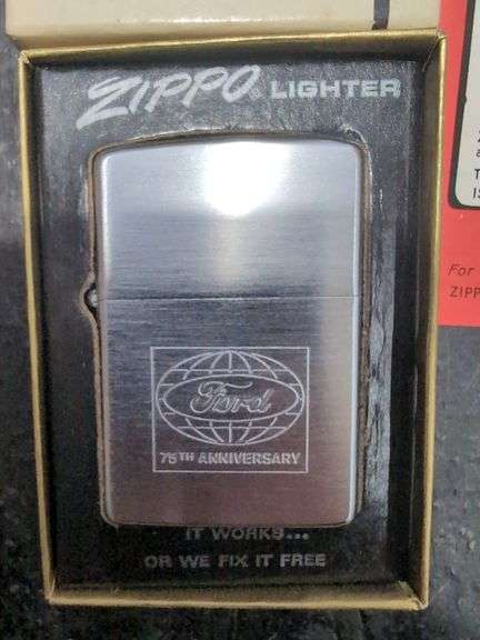 Zippo Ford 75th Anniversary lighter. 7c - Lil Dusty Online Auctions ...