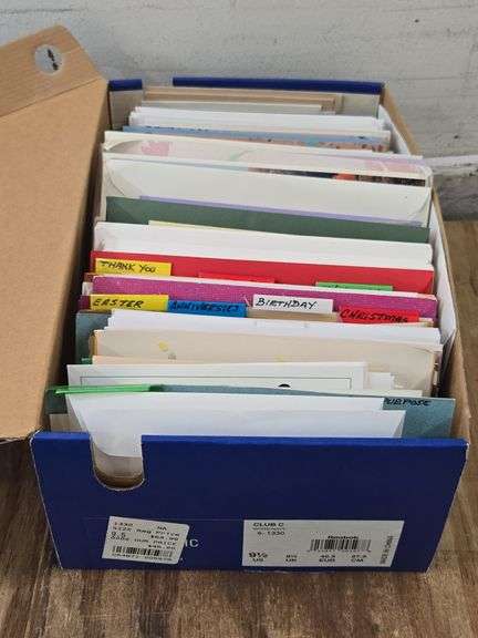 Shoebox Full of Various Greeting Cards, Invitations, Envelopes & more ...