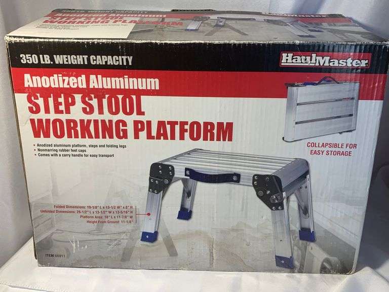 HAUL-MASTER 18 in. Step Stool Working Platform - Lil Dusty Online ...