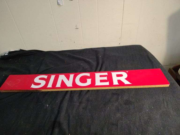 Singer sign - Lil Dusty Online Auctions - All Estate Services, LLC