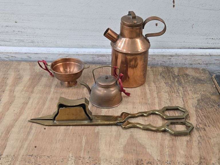 Antique Brass Candle Snuffer & more. 7C - Lil Dusty Online Auctions ...