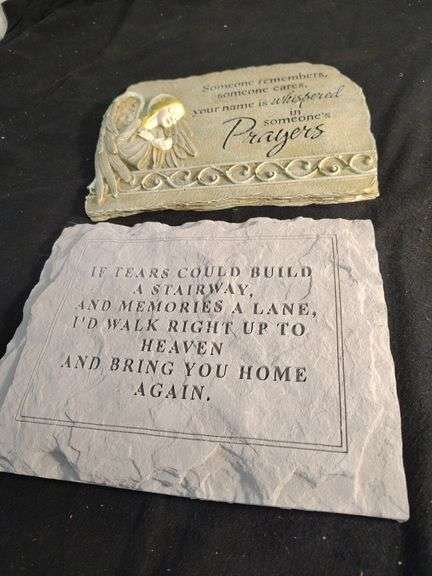 2 Memorial plaques - Lil Dusty Online Auctions - All Estate Services, LLC