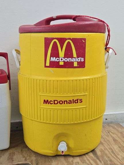Vintage McDonald's Cooler / Drink Dispenser & Coleman Cooler. 8A - Lil ...