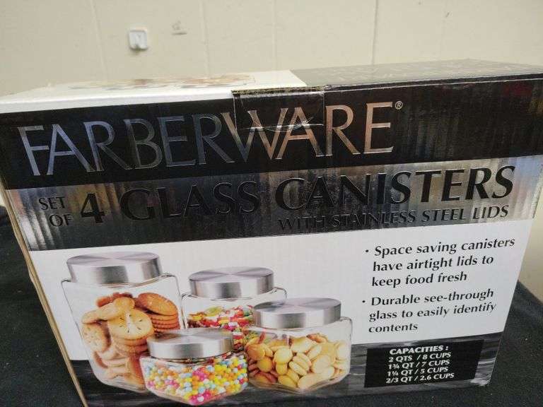 Farberware set of 4 cannisters new in box - Lil Dusty Online Auctions ...