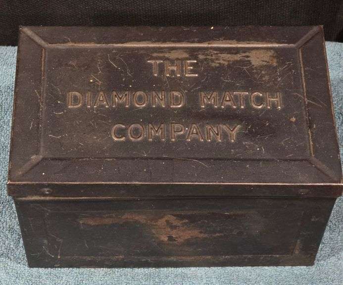 Antique Tin Box - The Diamond Match Company - Lil Dusty Online Auctions ...