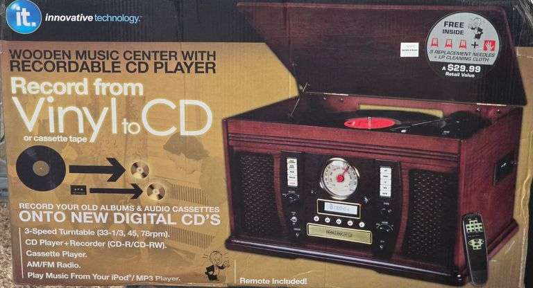 Vinyl/CD/Cassette/Radio Player - Innovative Technology - Lil Dusty ...