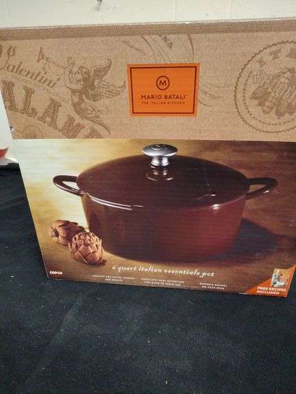 Mario Batali 6 qt pot in box - Lil Dusty Online Auctions - All Estate ...