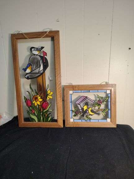 2 Stained glass sun catcher window hangers - Lil Dusty Online Auctions ...