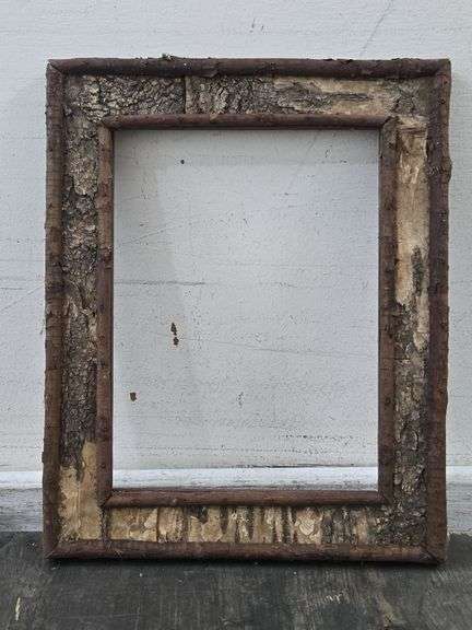 Pair of Birch Bark Frames, (1 with 1927 Prom Photo). 5D - Lil Dusty ...