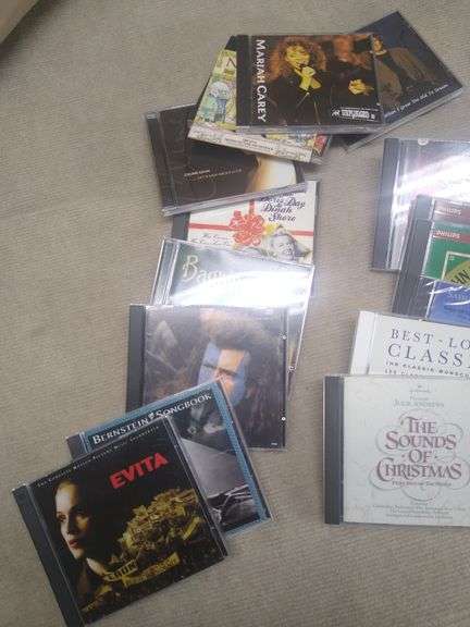 36 Music compact discs, 45 RPM records; DVD movie and yoga - Lil Dusty ...
