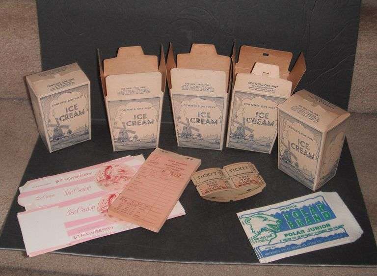 Vintage Ice Cream Cartons from the 1940's & Sanders Order Pad - Lil ...
